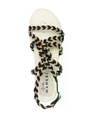 Manebí Flat Rope Sandals - Black