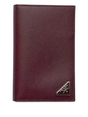 Prada Logo Leather Passport Holder