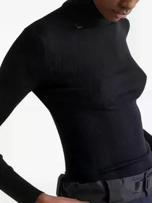 Prada Ribbed Turtleneck Sweater