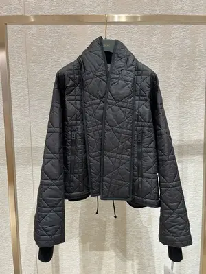 Dior Quilted Jacket With Scarf - Black