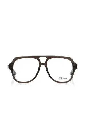 Chloé Salomé Aviator-frame Glasses - Grey