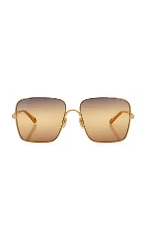 Chloé Aly Square-frame Sunglasses - Gold
