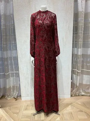 Dior Velvet And Sheer Dress