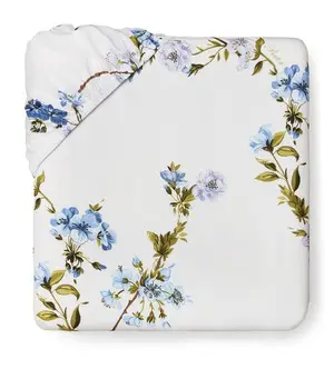 PRATESI Fresia Super King Fitted Sheet - Blue
