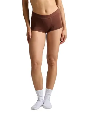 WOXER Silky Modal Luxe Bold Boyshorts - Espresso