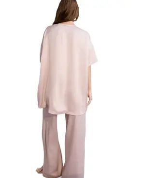 Lunya Silk Tee Pant Set - Delicate Pink