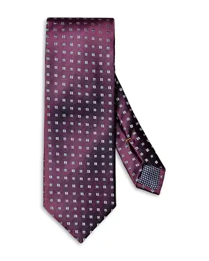 Eton Geometric Silk Tie - Dark Purple