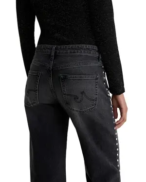 Ag Adria Studded Wide Leg Jeans - Immensity