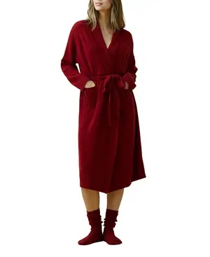 KIP Pure Cashmere Robe Crimson
