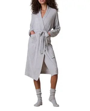 KIP Pure Cashmere Robe - Dove Grey