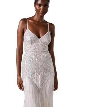 Coast Deco Embellished Cami Maxi Dress