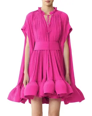 LANVIN Short Charmeuse Dress - Fuchsia