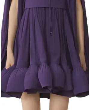 LANVIN Short Charmeuse Dress - Raisin