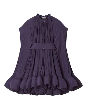 LANVIN Short Charmeuse Dress - Raisin