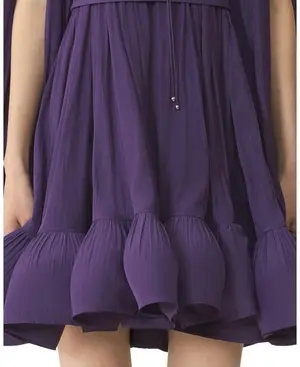 LANVIN Short Charmeuse Dress - Raisin