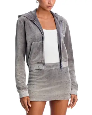 Alexander Wang T Embellished Hoodie - Titanium
