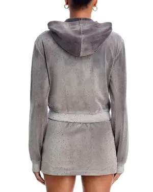 Alexander Wang T Embellished Hoodie - Titanium