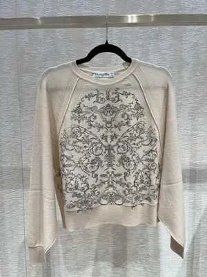 Dior Embroidered Sweater - Beige