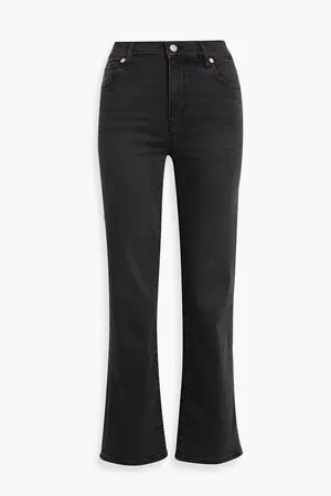 FRAME Le Sleek Straight High-rise Jeans - Charcoal