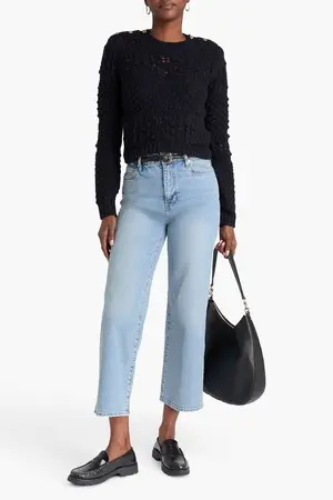 FRAME The Wide High-rise Wide-leg Jeans - Light Denim
