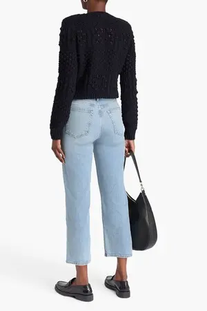 FRAME The Wide High-rise Wide-leg Jeans - Light Denim