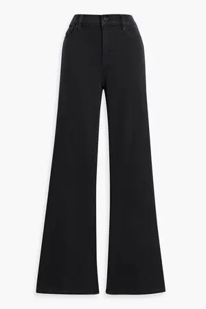 FRAME The Icon Mid-rise Flared Jeans - Black