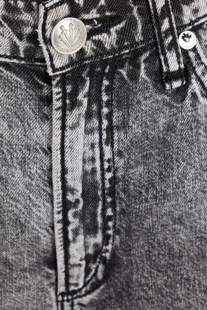 Rag & Bone Logan Acid Wash Wide-leg Jeans - Gray