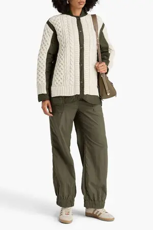 Rag & Bone Winnie Shell-paneled Cable-knit Jacket