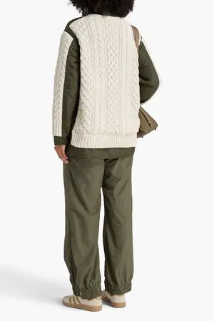 Rag & Bone Winnie Shell-paneled Cable-knit Jacket
