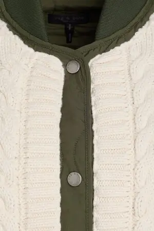 Rag & Bone Winnie Shell-paneled Cable-knit Jacket