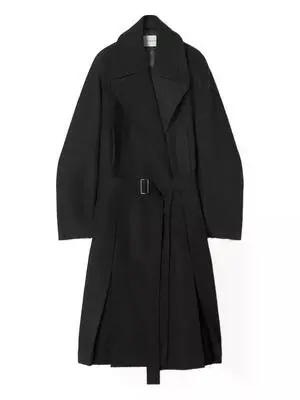 LANVIN Belted Wool Coat - Black