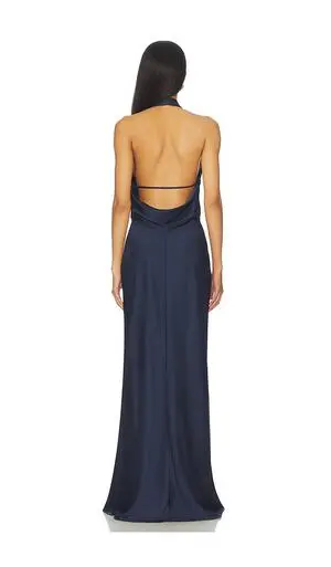 Simkhai Reannon Draped Gown - Midnight