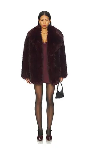 LAMARQUE Finaya Faux Fur Trench Coat