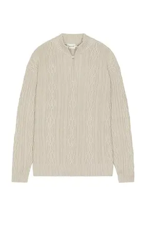BOUND Cable Knit Half Zip Sweater