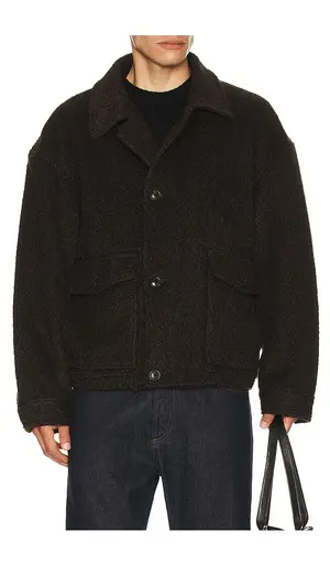 Scotch & Soda Short Wool Coat In Brown - Demitasse