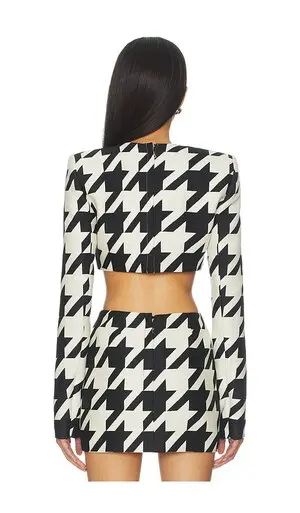 LAQUAN SMITH Cropped Shoulder Pad Top