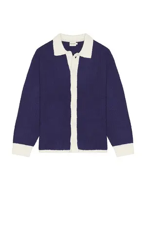 BOUND Oxford Wool Knit Button-up Shirt