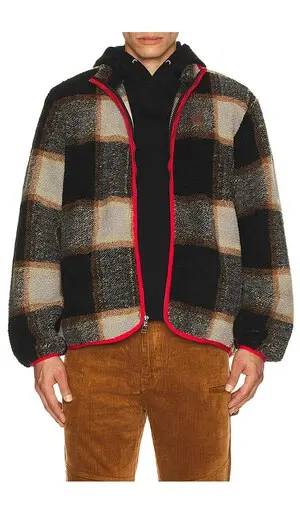 Brixton Buffalo Plaid Sherpa Full Zip Jacket