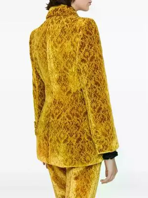 Burberry Baroque Velvet Blazer - Yellow