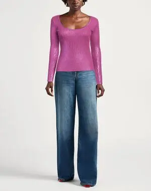 Pinko Long Sleeve Solid Knit Sweater