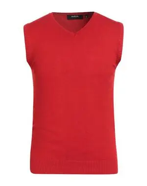 Alpha Studio Viscose-blend Knit Vest - Red