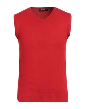 Alpha Studio Viscose-blend Knit Vest - Red