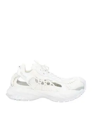 Versace Calfskin And Textile Fiber Chunky Sneakers - White