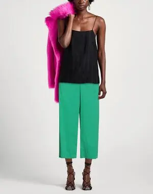 JIJIL Wide Leg Poplin Pants - Green