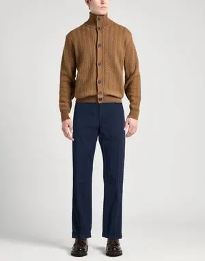 Incotex Cotton Elastane Twill Jacquard Pants - Navy