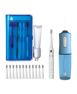 PURSONIC Complete Oral Care Bundle – Usb Rechargeable Sonic Toothbrush - Blue