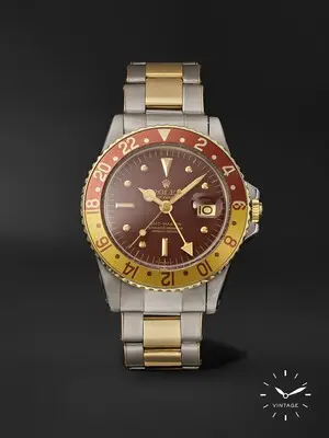KEEPER VINTAGE Automatic 41mm Stainless Steel And 18-karat Gold Watch - Brown