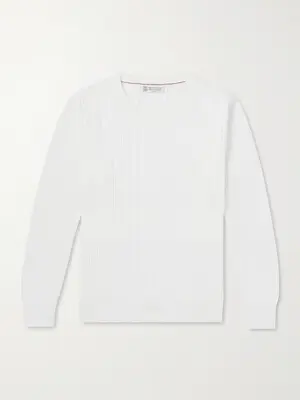 Men's Brunello Cucinelli White Sweaters