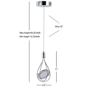 JONATHAN Y Orion Adjustable Modern Integrated 1-light Cluster Led Metal Pendant