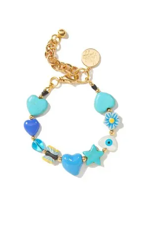 VENESSA ARIZAGA Icy Heart Charm Bracelet - Blue